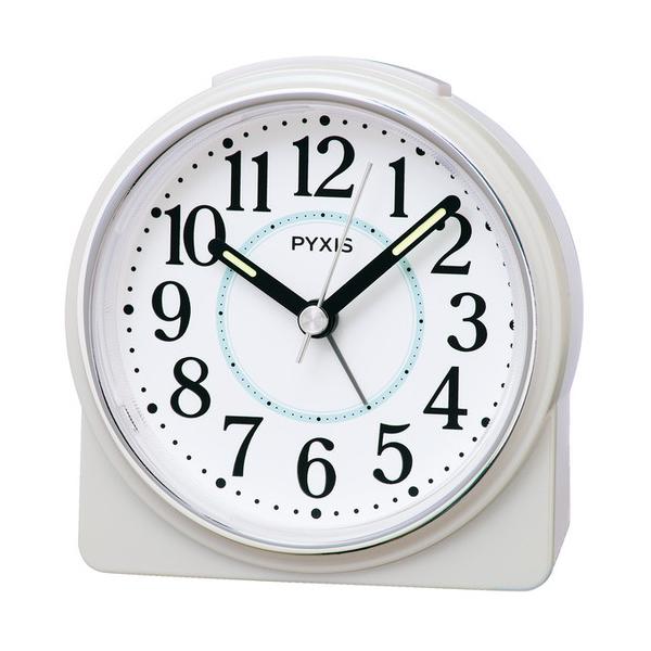 セイコー　NR451W　目覚まし時計　プラスチック枠(白パール塗装) 820