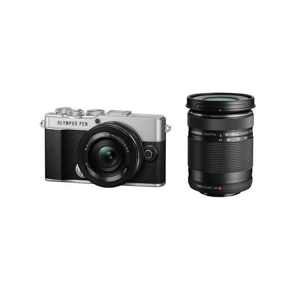 オリンパス　E-P7　PEN　EZダブルズームキット　ミラーレス一眼カメラ　シルバー 315