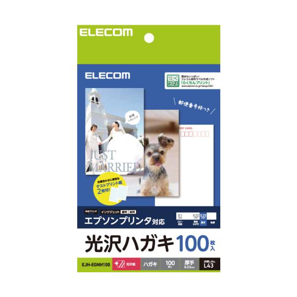 エレコム　EJH-EGNH100　ハガキ／光沢／厚手　エプソン用　100枚 119