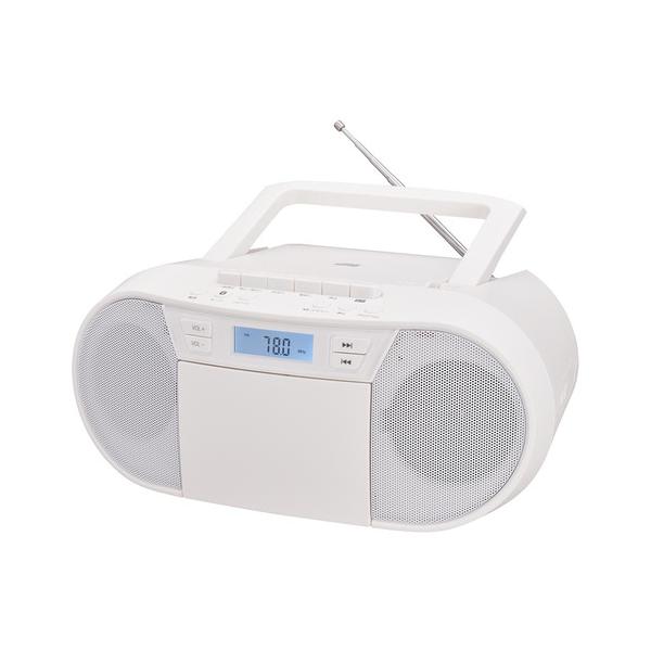オーム電機　RCD-720T　CDラジカセ　76mmスピーカー搭載　ワイドFM対応　Bluetooth　マイク内蔵　ホワイト 22
