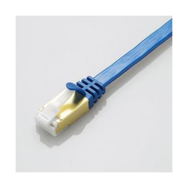 LD-TWSFT／BM30　　ツメ折れ防止フラットLANケーブル(Cat7対応)　　3.0m　　ブルーメタリック 131