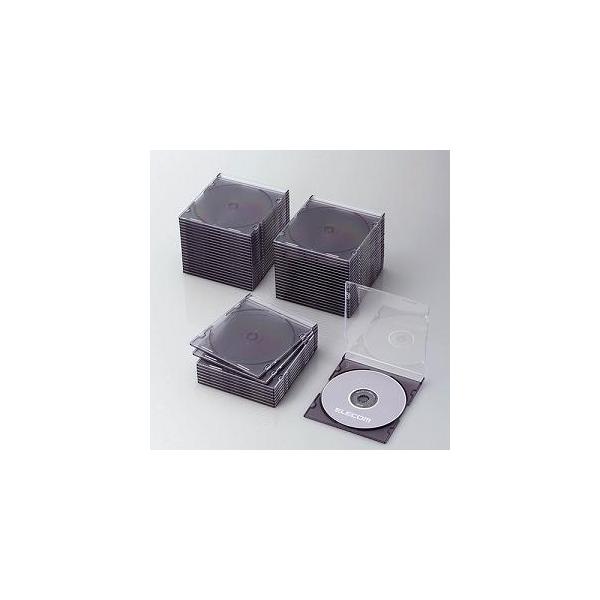 ケース　エレコム　CD　DVD　CCD-JSCS50CBK　Blu-ray／DVD／CDケース　スリム／PS／1枚収納　クリアブラック 131