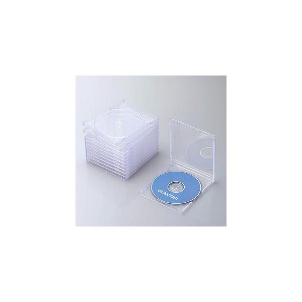 エレコム　CCD-JSCN10CR　Blu-ray／DVD／CDケース(標準／PS／1枚収納／10パック)　クリア 131