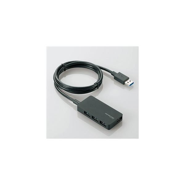 USBハブ　エレコム　USB　3.0　電源付き　U3H-A408SBK　USB3.0ハブ　ACアダプタ付属　4ポート　セルフ＆バスパワー　ブラック 131