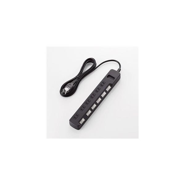 エレコム　T-K5A-2625BK　個別スイッチ付　雷ガードタップ　2.5m 131