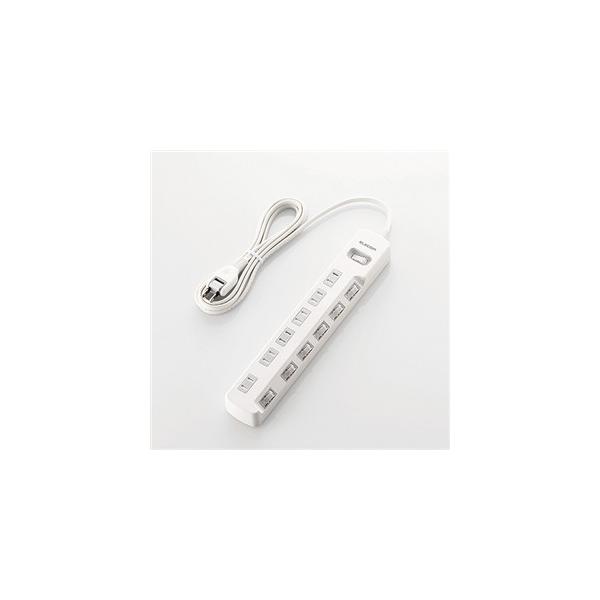 タップ　エレコム　雷ガード　T-K8A-2625WH　一括&amp;個別スイッチ付　雷ガードタップ　2.5m 131