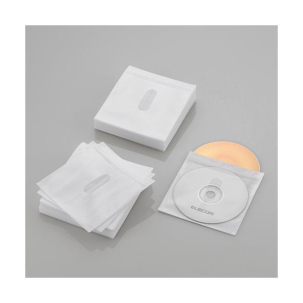 エレコム　Blu-ray・CD・DVD対応不織布ケース　タイトルカード　ホワイト　60枚(両面収納)　CCD-NIWB120WH 131