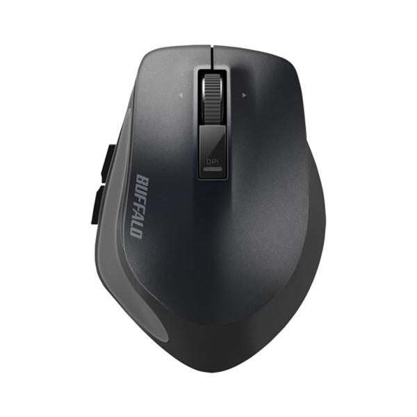 マウス　バッファロー　無線　ワイヤレス　BSMBW500MBK　Premium　Fitマウス　無線／BlueLED光学式／静音／5ボタン／横スクロール／Mサイズ　ブラック 131