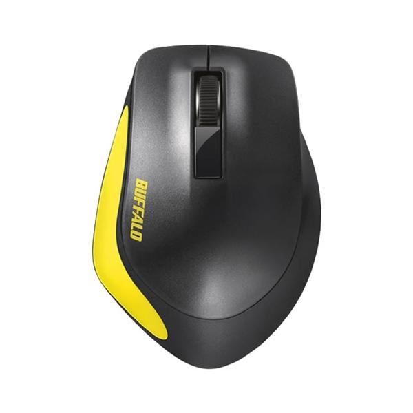 バッファロー　BSMBW300MYE　Premium　Fitマウス無線／BlueLED光学式／静音／3ボタン／Mサイズ　イエロー 131