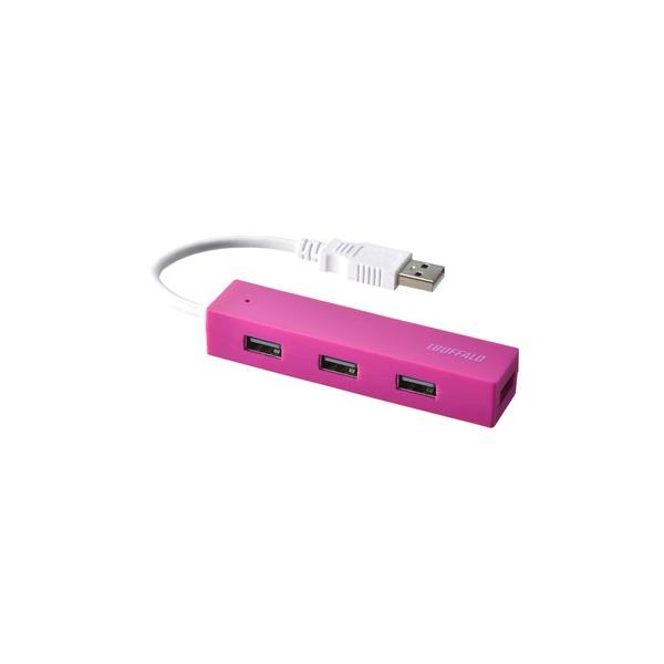 バッファロー　YDH4U25PK　USBハブ　ピンク 131