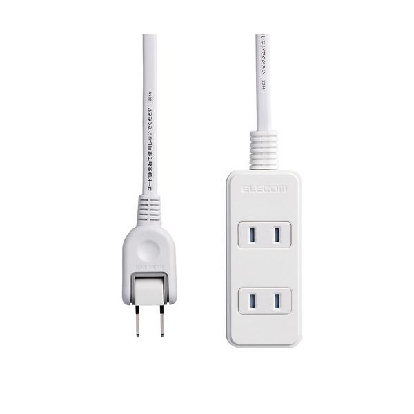 エレコム　T-KST02-22310WH　電源タップ　1m　雷ガード　雷サージ吸収12500V　ホコリシャッター付き　3個口　ホワイト 131