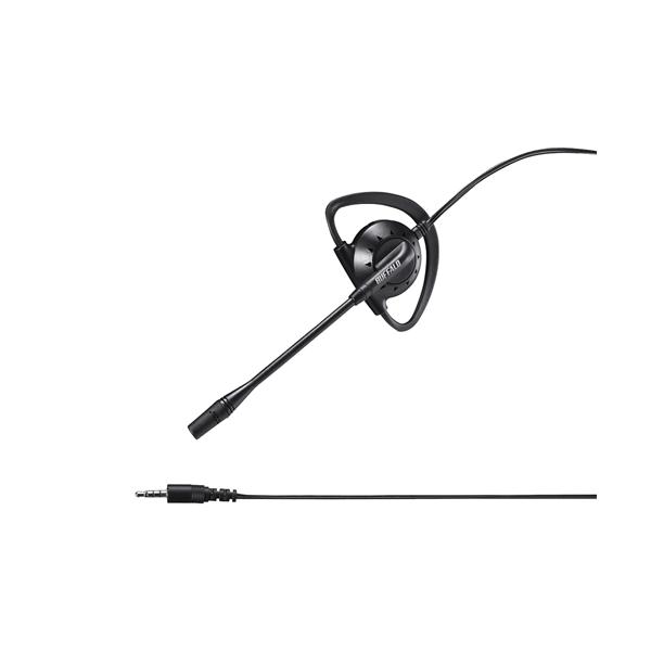 バッファロー　BSHSECM100BK　片耳イヤフック式モノラルヘッドセット　ブラック 131