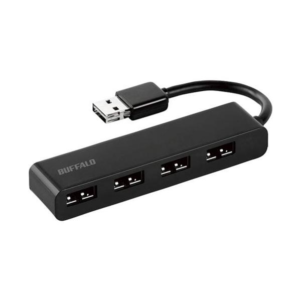 バッファロー　BSH4U310D2BK　“どっちもUSBハブ”　どっちもUSBポート＆どっちもUSBコネクター採用USB2.0バスパワーハブ　4ポートタイプ 131