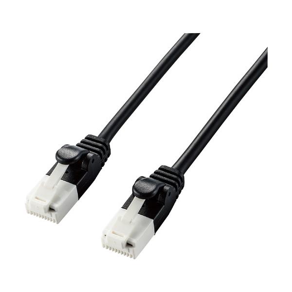 エレコム　LD-GPAYT／BK10　やわらかLANケーブル　CAT6A　爪折れ防止　1.0m　ブラック 131