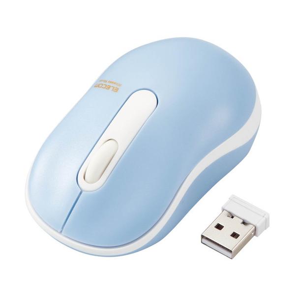 エレコム　M-DY10DRSKBUL　無線マウス　光学式　Sサイズ　抗菌　ライトブルー 131