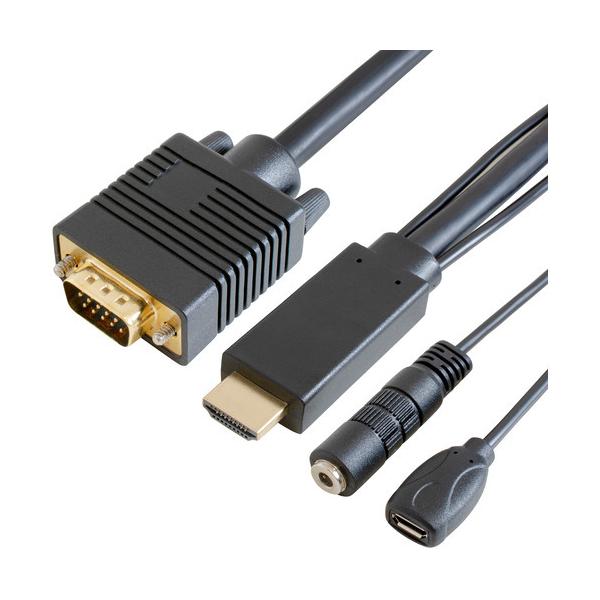 ゴッパ　GP-HDV15K-10　HDMI-VGA変換ケーブル　1m　ブラック 131