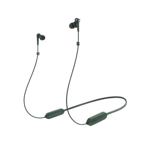 オーディオテクニカ　ATH-CKS330XBT　GR　ワイヤレスイヤホン　Bluetooth　ネックバンド　マイク対応　グリーン 24