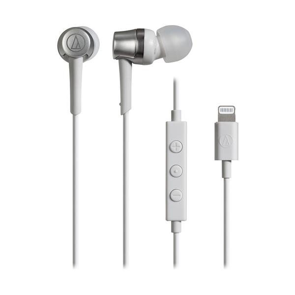 オーディオテクニカ　ATH-CKD3Li　WH　Lightning用イヤホン　ホワイト 24