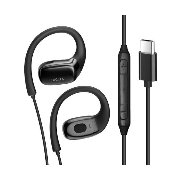 LUCILLA　HPTCOP001BK　オープンイヤー型Type-Cイヤホン　DAC搭載　リモコン付　ブラック 24