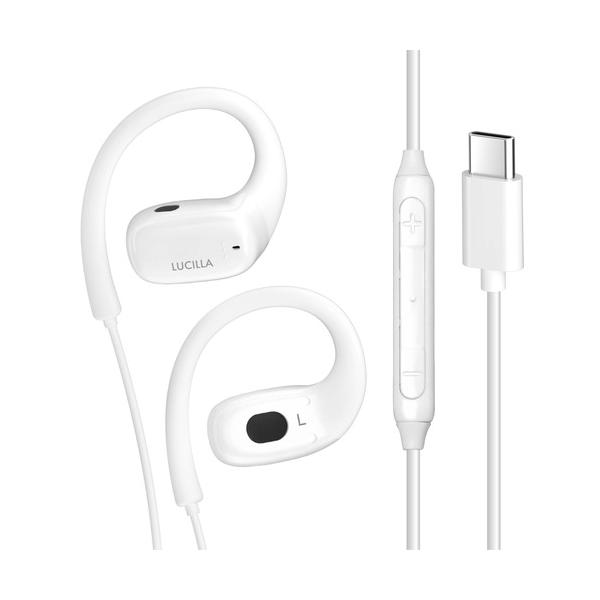 LUCILLA　HPTCOP001WH　オープンイヤー型Type-Cイヤホン　DAC搭載　リモコン付　ホワイト 24
