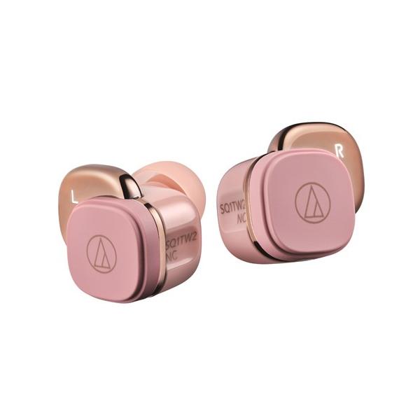 オーディオテクニカ　ATH-SQ1TW2NC　PK　ワイヤレスヘッドホン　アクティブノイズキャンセリング搭載　ワイヤレス充電対応　ピンク 24