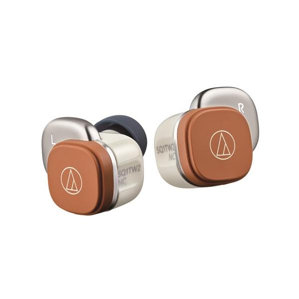 オーディオテクニカ　ATH-SQ1TW2NC　WCM　ワイヤレスヘッドホン　アクティブノイズキャンセリング搭載　ワイヤレス充電対応　ホワイトキャメル 24