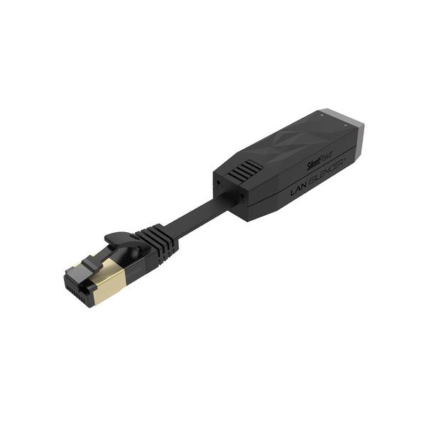 SilentPower　SLP-LAN-ISILENCERP　LAN　iSilencer＋ノイズアイソレーター　ガルバニック絶縁　RFノイズフィルタリング　ブラック 24