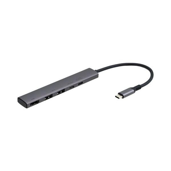 ナカバヤシ　UD-C10GY　スリムドッキングステーション　PD対応　Type-C　5in1　　グレー 126