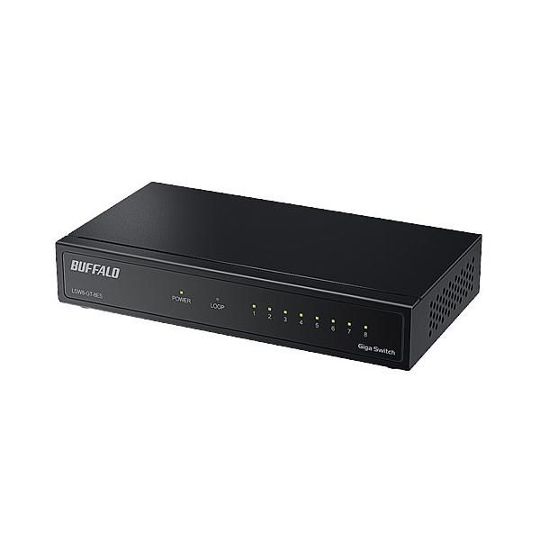 BUFFALO　LSW8GT8ESBK　Giga対応　スイッチングハブ　金属筐体　8ポート　ファンレス設計 126