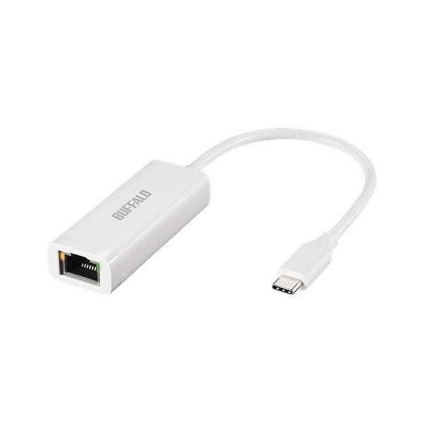 BUFFALO　LUA6U3CGTEWH　LANアダプター　USB3.2　Gen1対応　USB　Type-C接続　ケーブル長15cm　ホワイト 126
