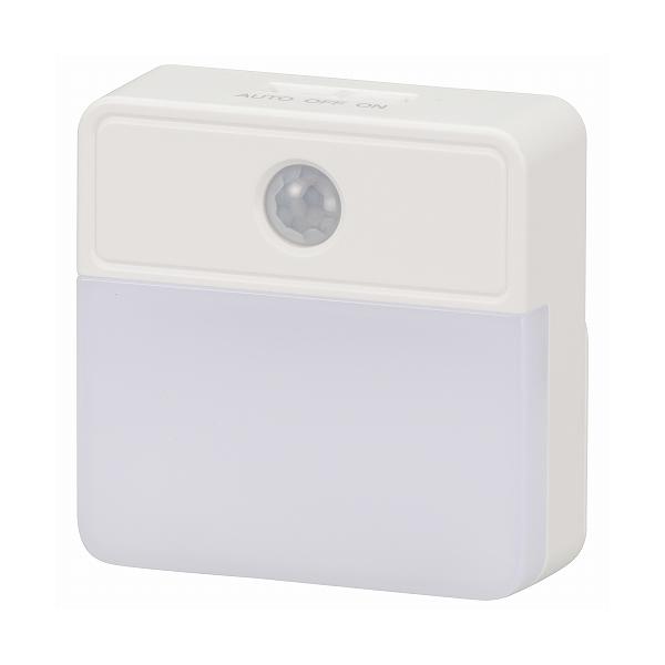 オーム電機　NIT-BLA6JSQ-W　LEDナイトライト人感明暗センサー式 50