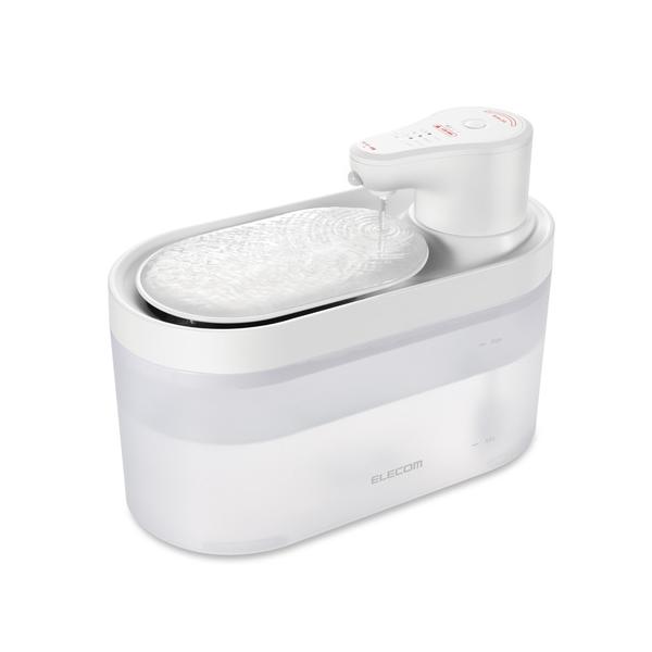 エレコム　PET-WD03WH　自動給水器　猫/犬用　コードレス　大容量2.5L　静音　動作検知センサー　軟水化・塩素除去フィルター付　サイレントアクア　ホワイト 50