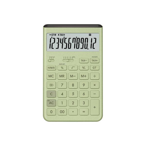 カシオ計算機　JT-200T-GN-N　デザイン電卓　Comfy　開閉式スタンド付　グレイッシュグリーン 52