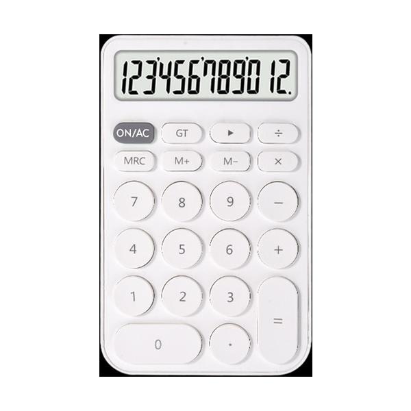 LTL　Relation　CALC001WH　シンプルな機能で使いやすいカラフルな電卓　12桁表示・メモリー機能　オートパワーオフ機能付　ホワイト 52