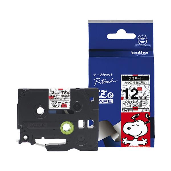 ブラザー　TZe-SW31　ラミネートテープ(スヌーピーキャラクター)　スヌーピーホワイト 500