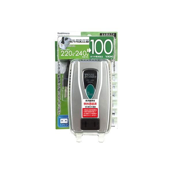 カシムラ　WT-53E　海外用変圧器220-240V／100VA 500