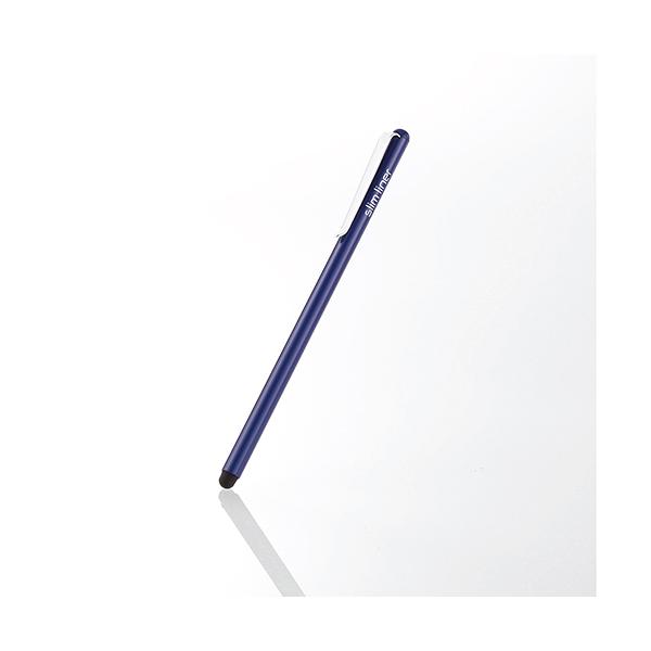 エレコム　P-TPSLIMNV　スマートフォン用スリムタッチペン　ネイビー 500