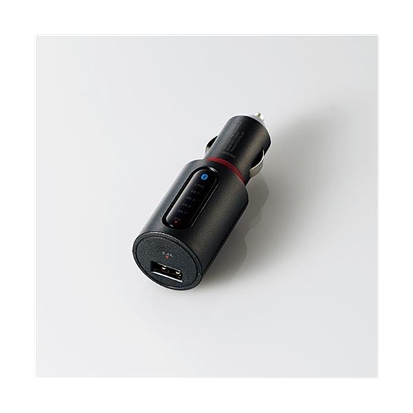エレコム　LAT-FMBT02BK　Bluetooth(R)FMトランスミッター(2.4A／1ポート)　ブラック 500