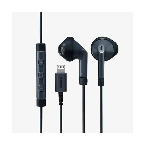 エレコム　EHP-LF10IMABK　Lightning接続ヘッドホンマイク／FAST　MUSIC(TM)　ブラック 500