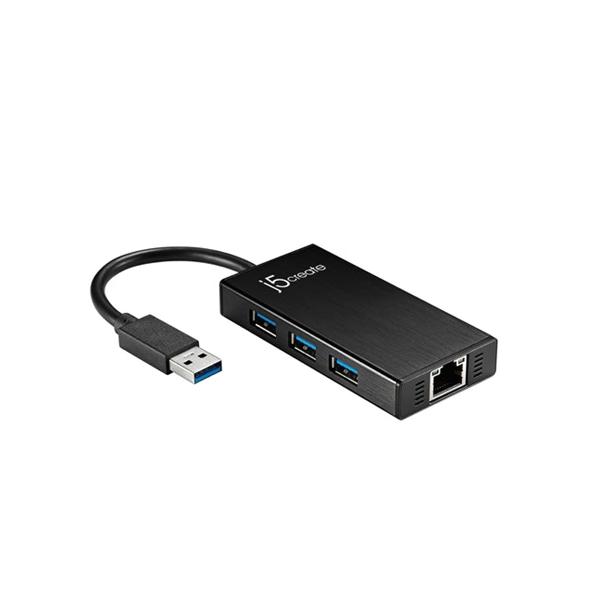 j5　create　JUH470　JUH470　ギガビットイーサネット&amp;3ポートハブ　USB3.0　マルチアダプター　ブラック 126