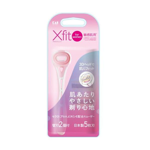 貝印　Xfitforwomen敏感肌用替刃2個付 878