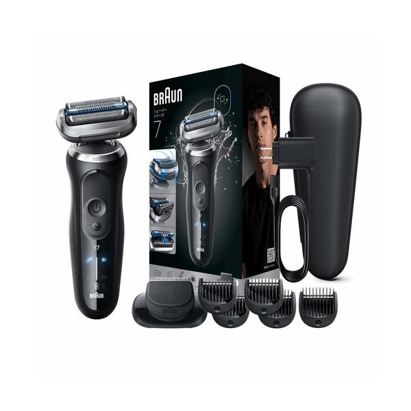 ブラウン　73N85010S　電気シェーバー　シリーズ7　防水設計　充電式　コードレス　ディープキャッチ網刃　3枚刃　ブラック 45
