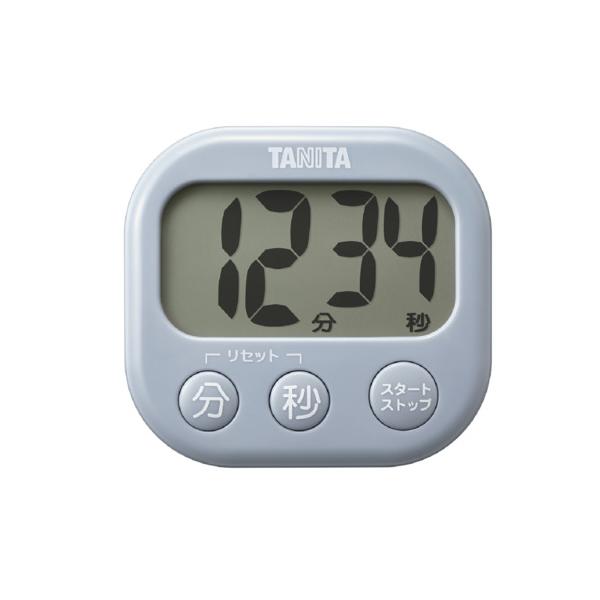 タニタ　TD-429BL　抗菌でか見えタイマー　ブルーグレー 500