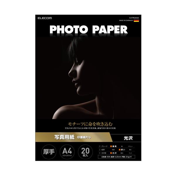 エレコム　EJK-PROA420　プリンター用紙　写真用紙　A4　20枚　光沢　EJKPROA420 119