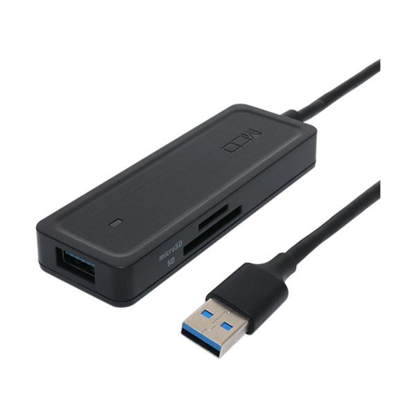 ミヨシ　USH-10G2A／BK　USBハブ　USB3.2　Gen2対応　USB　Aタイプ　カードリーダー付　USH10G2A／BK 131