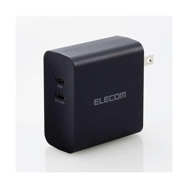 エレコム　ACDC-PD4570BK　USB　Power　Delivery　70W　AC充電器(C×2)　ブラック　ACDCPD4570BK 131