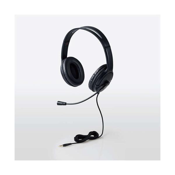 エレコム　HS-HP07STBK　指向性マイク　ノイズキャンセリング　大型ヘッドセット　4極　HSHP07STBK 131