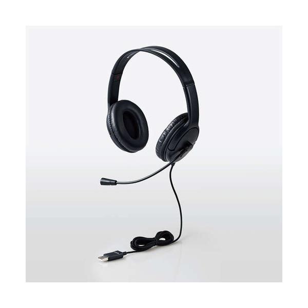 エレコム　HS-HP07SUBK　指向性マイク　ノイズキャンセリング　大型ヘッドセット　USB　HSHP07SUBK 131
