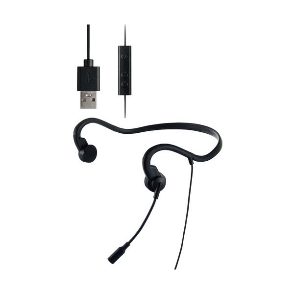 エレコム　HS-BC05UBK　有線骨伝導ヘッドセット　USB-A 131