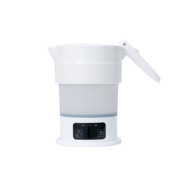 ナカバヤシ　MBE-TK04／WH　コンパクトに折りたためる電気ケトル　0.6L　ホワイト 131